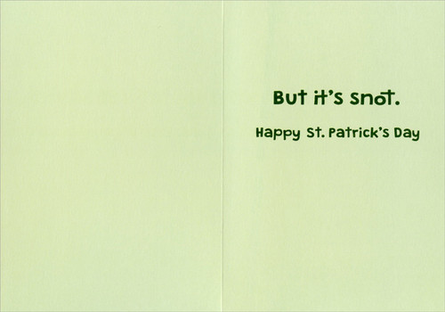 Made From Recycled Boogers Funny / Humorous St. Patrick's Day Card ...