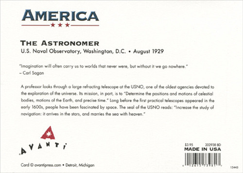 Man In Observatory America Collection Birthday Card | PaperCards.com