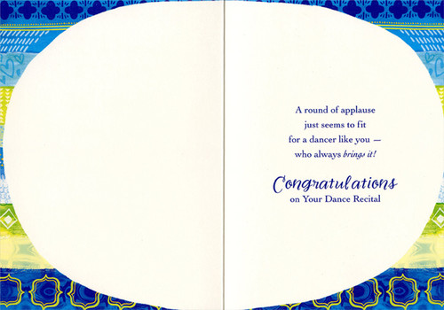 Encore Clapping Dance Recital Congratulations Card | PaperCards.com