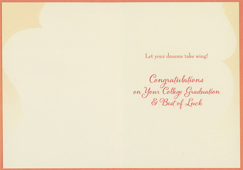 Soar : White Dove on Orange College Graduation Congratulations Card ...