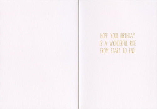 Yellow Competitive Bicycler Sara Miller Birthday Card for Him / Man ...