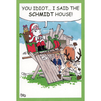 Santa at Schmidt House Funny / Humorous Christmas Card | PaperCards.com