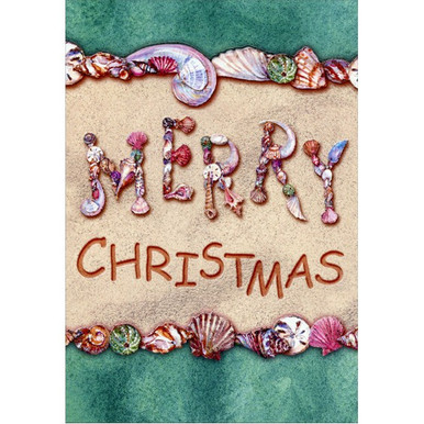 Merry Christmas Sea Shells Warm Weather Christmas Card | PaperCards.com