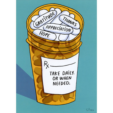 Gratitude and Thanks Prescription Bottle Doctor's Day Card | PaperCards.com