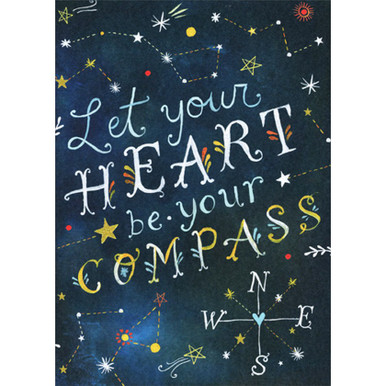 Let Your Heart Be Your Compass Graduation Congratulations Card ...