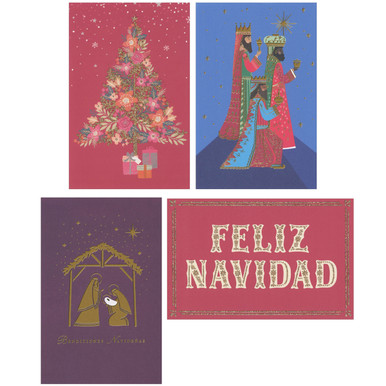 Hispanic Assortment: Tree, Three Kings, Feliz Navidad, Nativity Box of ...