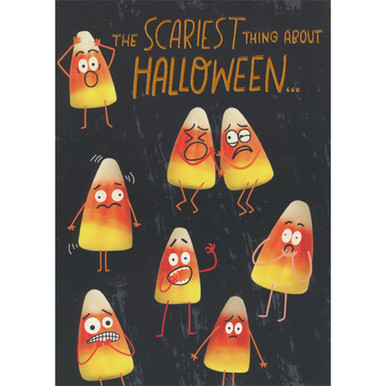 Scariest Thing About Halloween: Frightened Candy Corn Funny / Humorous ...