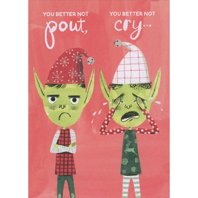 You Better Not Pout, You Better Not Cry: Two Elves Rude Humorous ...