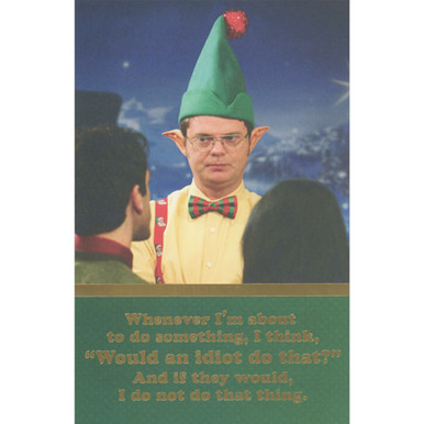 The Office: Dwight in Green Elf Hat - Would an Idiot Do That Funny 3D ...