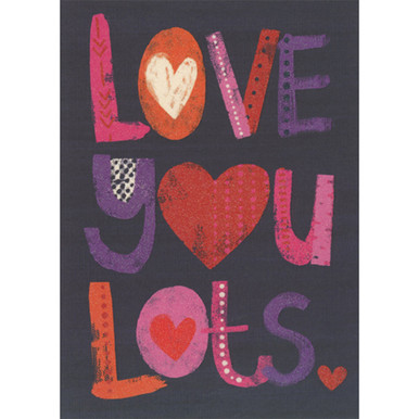 Sparkling Colorful Love You Lots on Black Background Valentine's Day ...