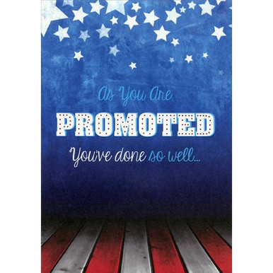 Stars and Stripes Military Promotion Congratulations Card | PaperCards.com