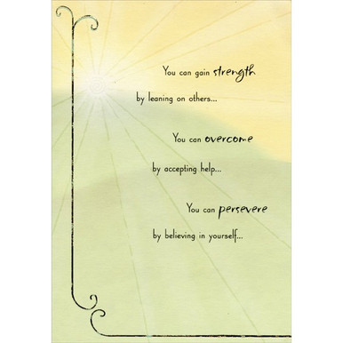 You Can Gain Strength: Overcome Depression Support Card | PaperCards.com