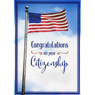 American Flag US Citizenship Congratulations Card | PaperCards.com