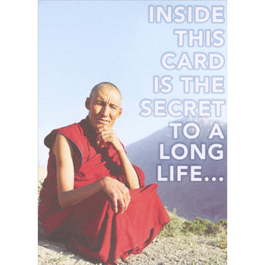 Secret To A Long Life : Man on Mountain Funny / Humorous Birthday Card ...