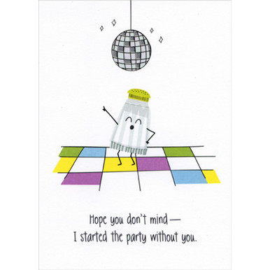 Salt Shaker Dancing Under Disco Ball Funny / Humorous Birthday Card ...
