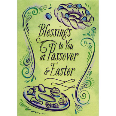 Blessings to You : Seder Plate on Light Green Interfaith Easter ...