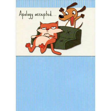 Apology Accepted Dog and Cat Funny / Humorous I'm Sorry Card ...