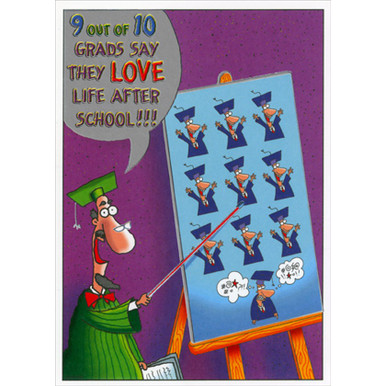 Professor with 9 Out of 10 Grads Chart Funny / Humorous Graduation ...