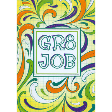 GR8 JOB : Colorful Swirls High School Graduation Congratulations Card ...