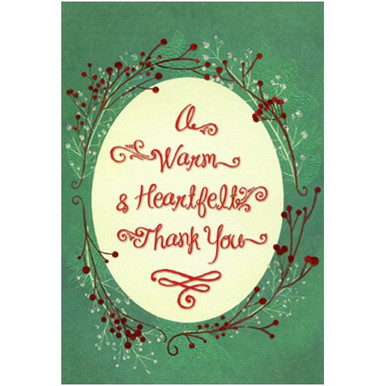 Warm Heartfelt - Package of 8 Christmas Thank You Notes | PaperCards.com