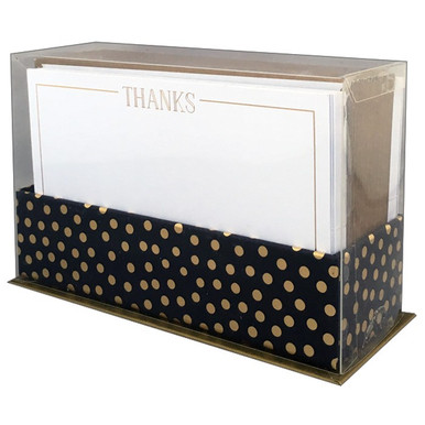 Gold Dot Box of 50 Flat Thank You Note Cards | PaperCards.com