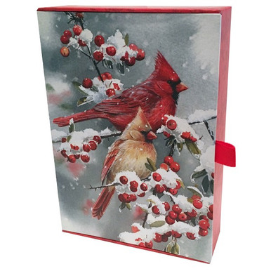 Christmas Cardinals Collection with Keepsake Box - Box of 20 Assorted ...