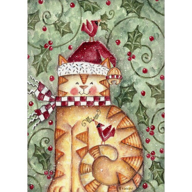 Santa Paws Cat Christmas Card | PaperCards.com