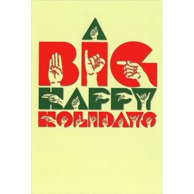 Big Happy Holiday Sign Language Christmas Card | PaperCards.com