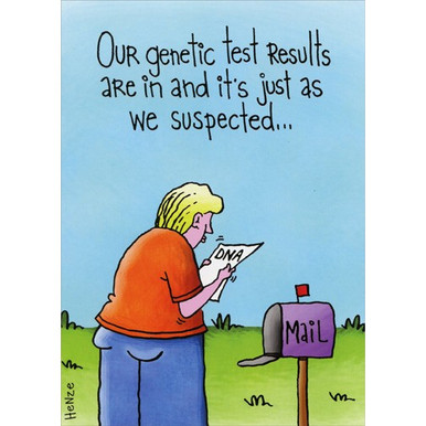 Genetic Test Results Funny Family Birthday Card for Relative ...
