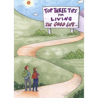 Top Three Tips for Good Life Funny / Humorous Anniversary Card ...