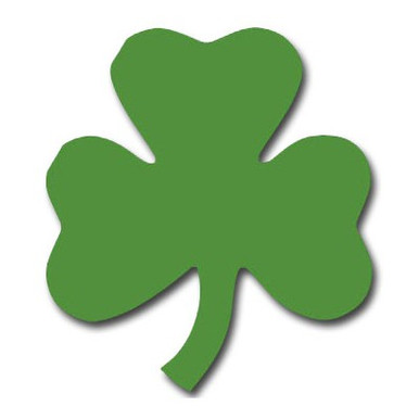 Shamrock Die Cut Blank Note Card | PaperCards.com