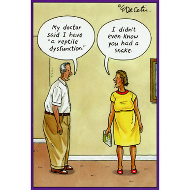 Reptile Dysfunction Eric Decetis Funny / Humorous Masculine Birthday ...