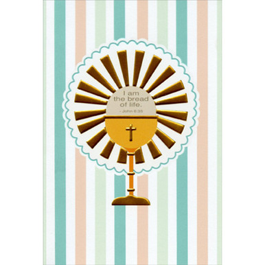 The Bread Of Life : Gold Foil Chalice First / 1st Communion ...