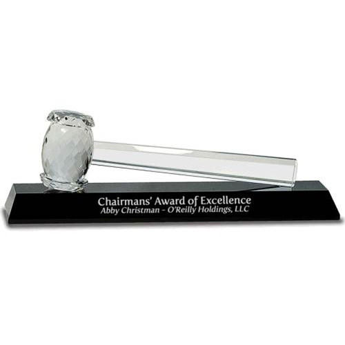 Crystal Gavel Set | Crystal Awards Engraved
