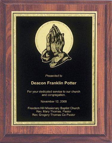 8"x10" Religious Plaque - Classic Achievements, Inc