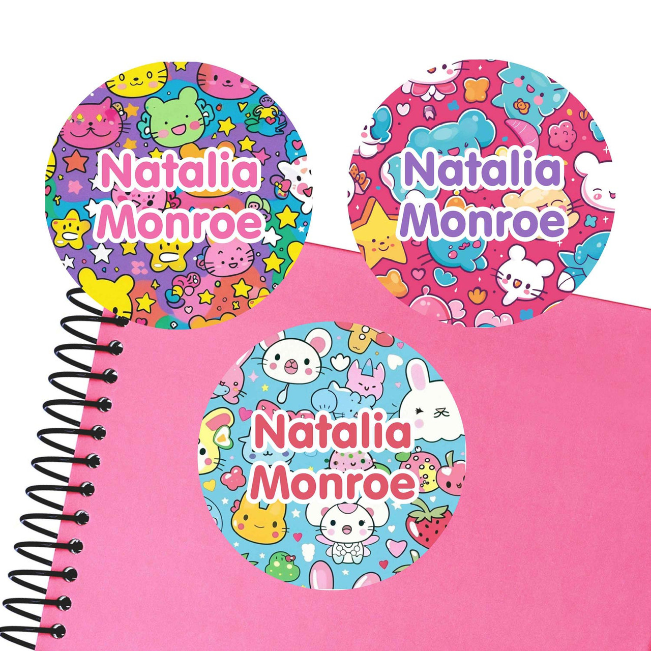 Kawaii Large Round Labels | Waterproof Labels