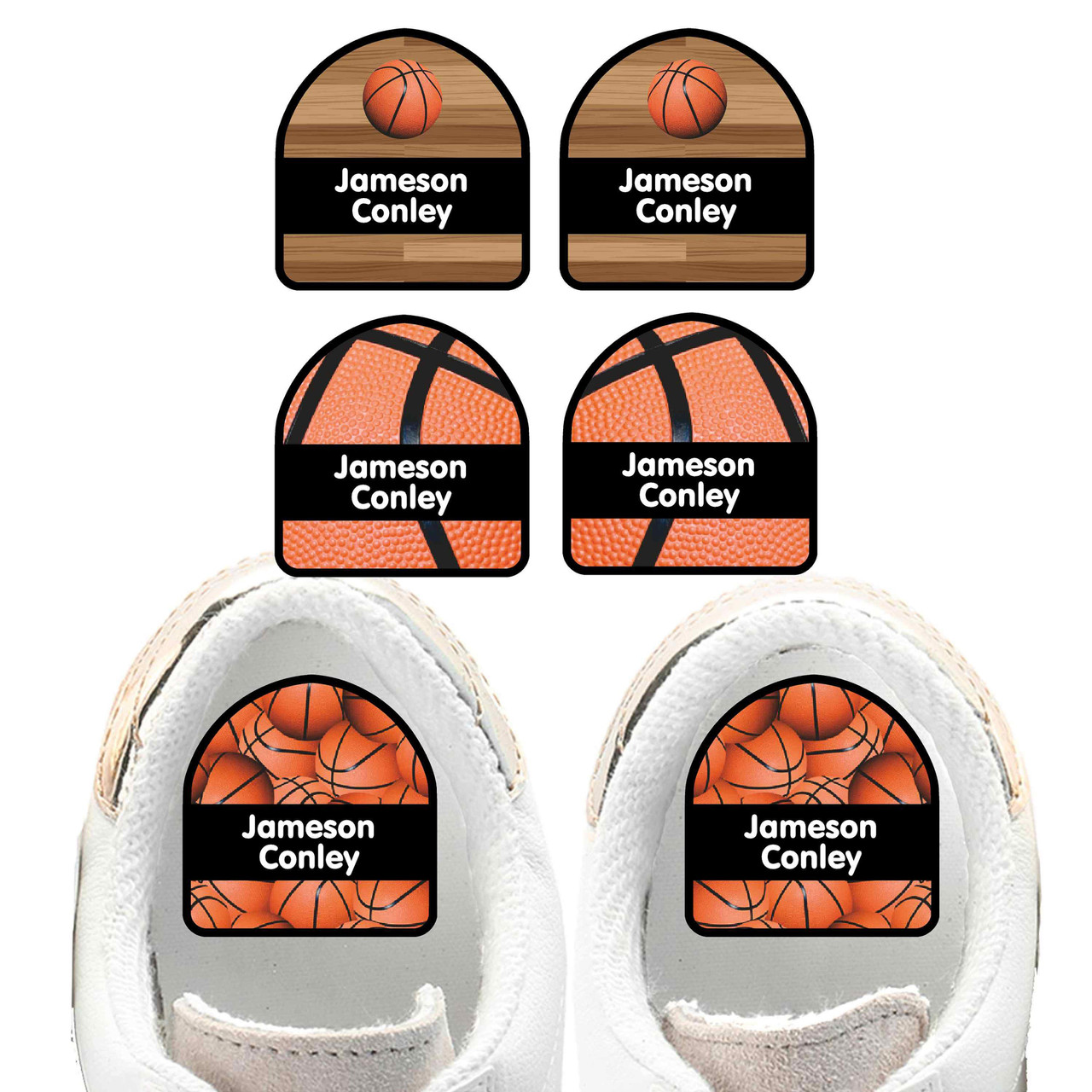 Basketball Personalized Shoe Labels | Kids Shoe Labels