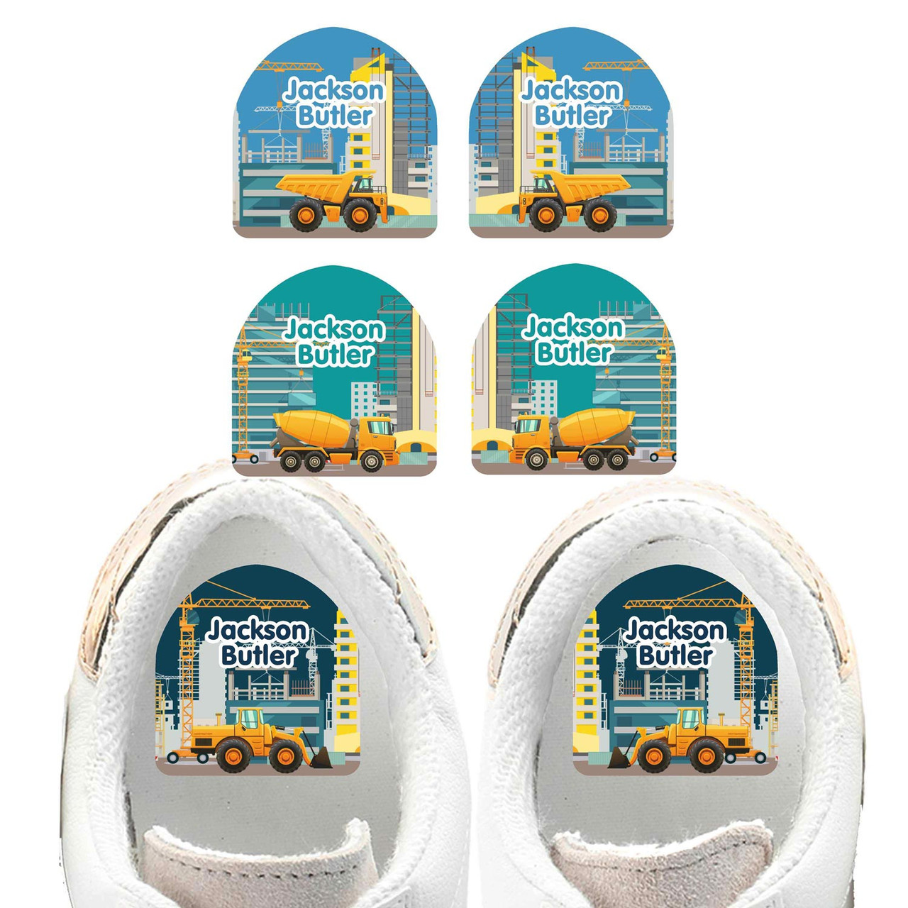 Construction Site Waterproof Shoe Labels | Kids Shoe Labels