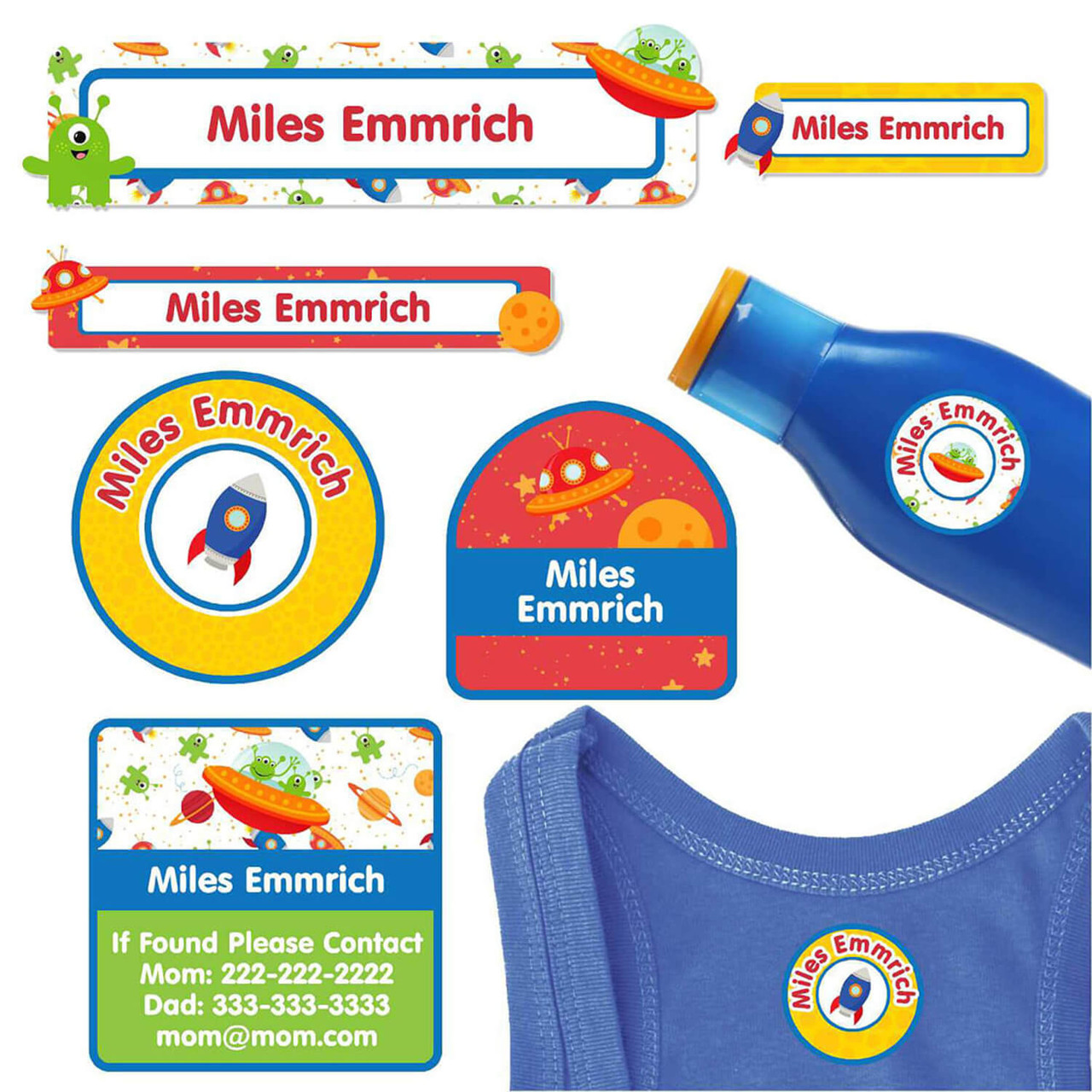 Space Camp Name Labels | Camp Labels for Clothing