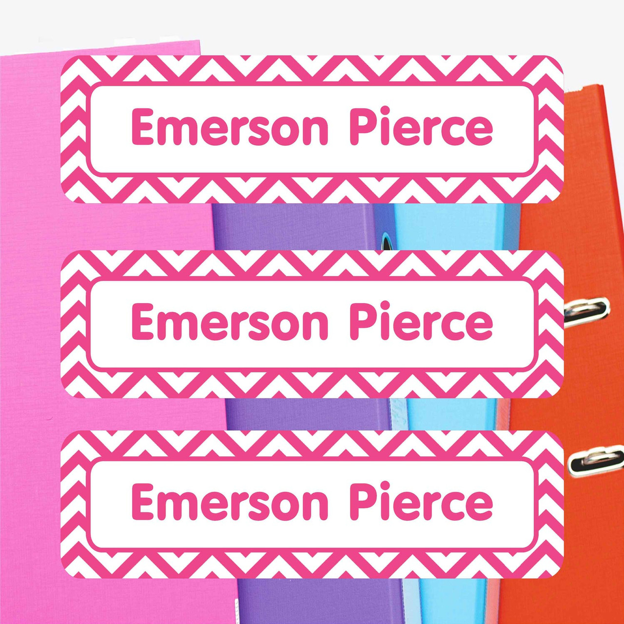 Chevron Large Rectangle Name Labels | Waterproof Kids