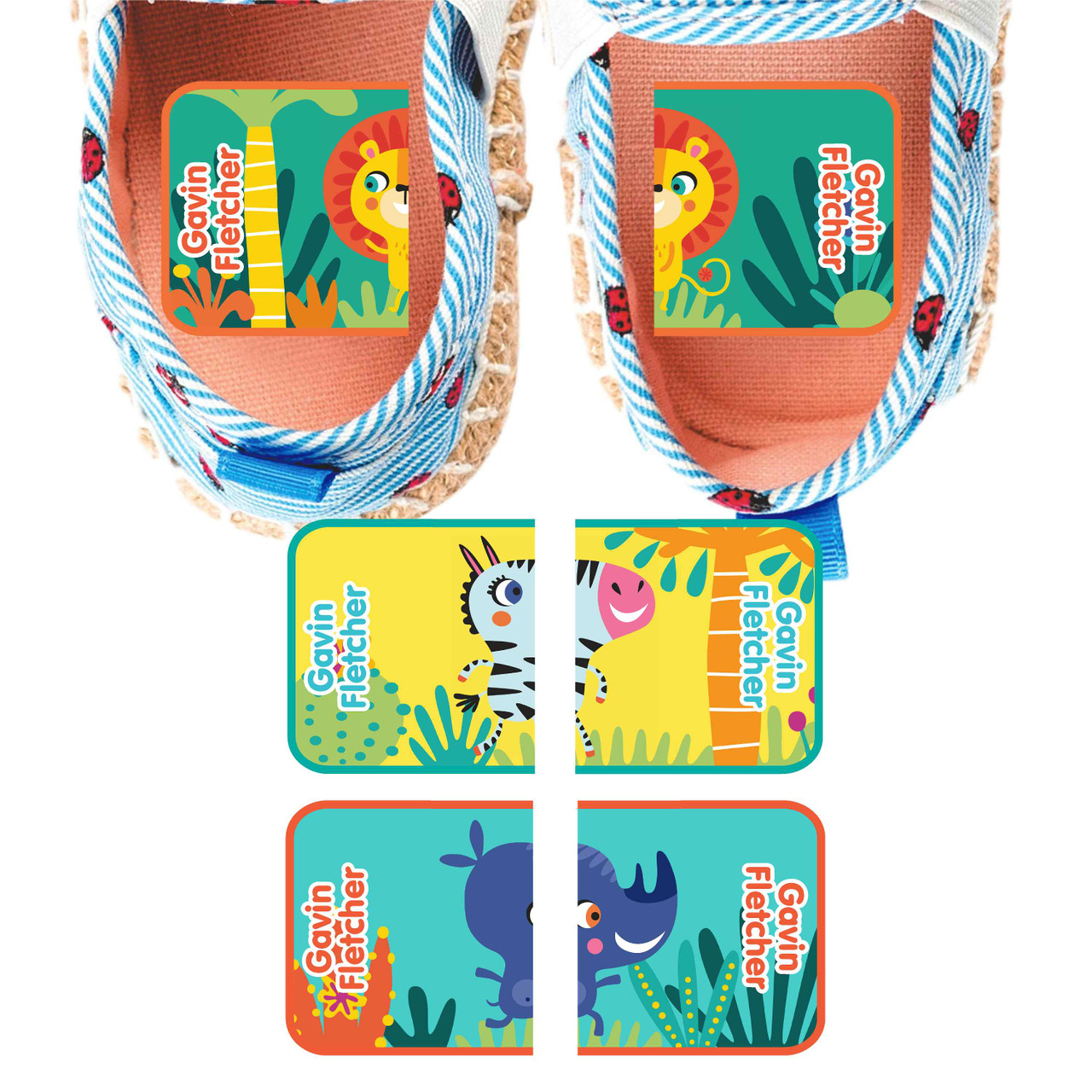 Safari MatchUP Teaching Shoe Stickers - Shoes on Wrong Feet
