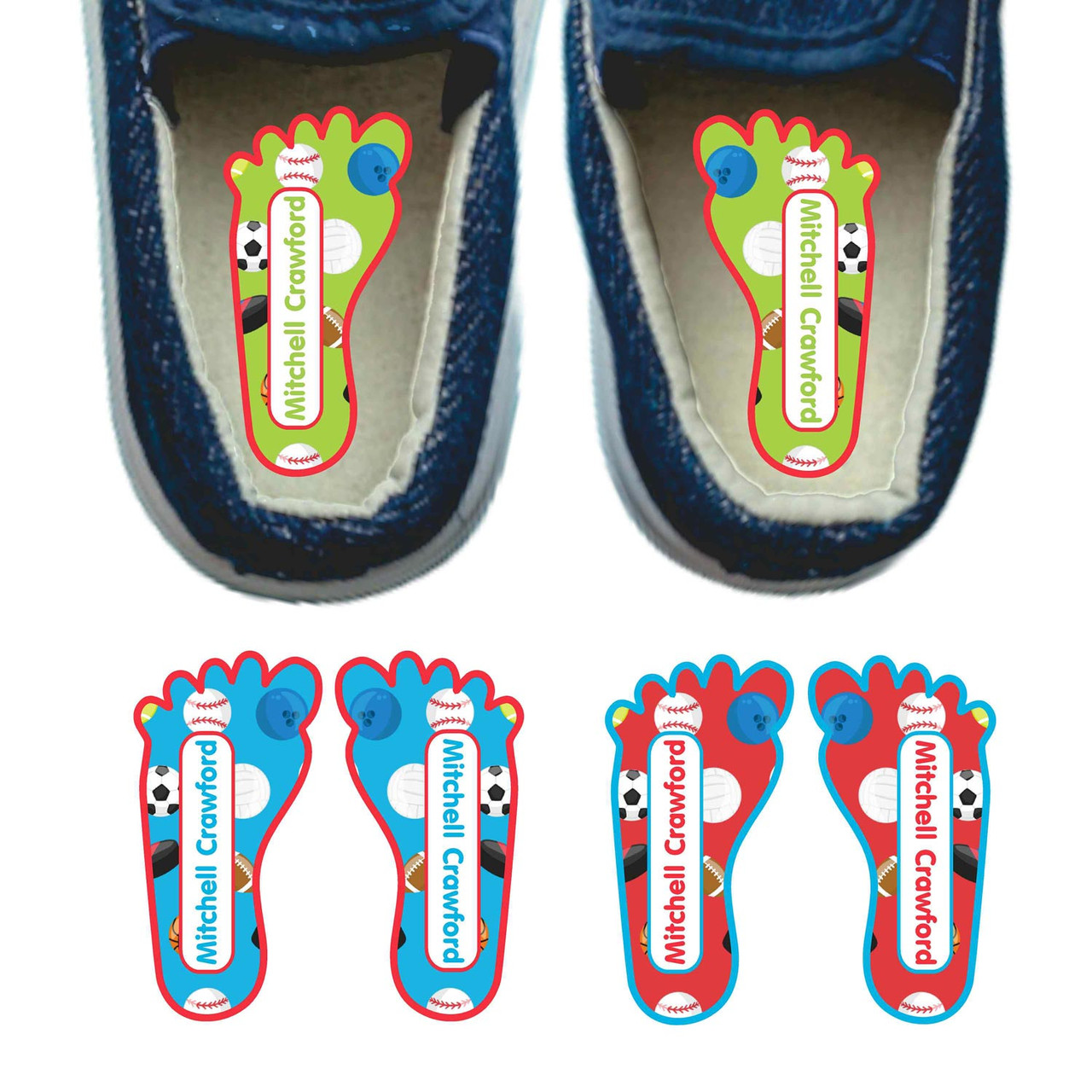 All Sports Shoe Labels Left Right