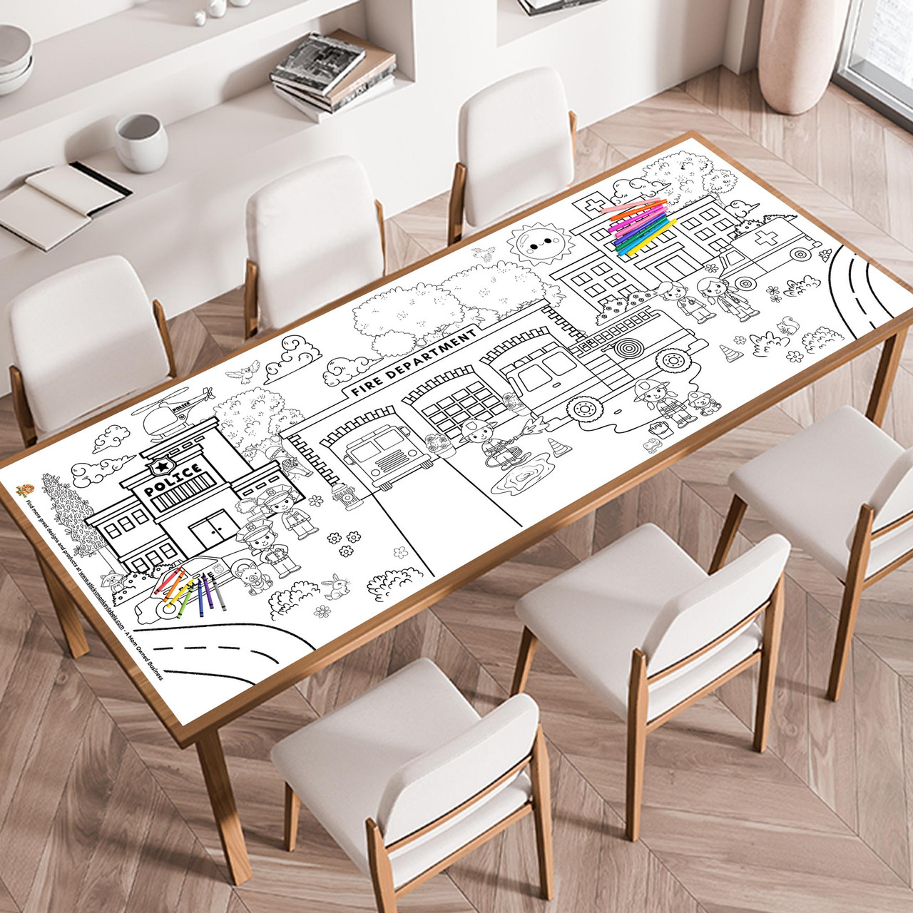 First Responders Giant Coloring Poster | Large Coloring