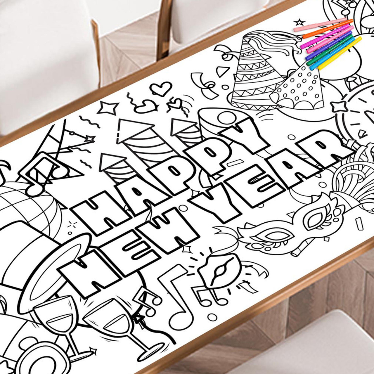 coloring pages for adults new year