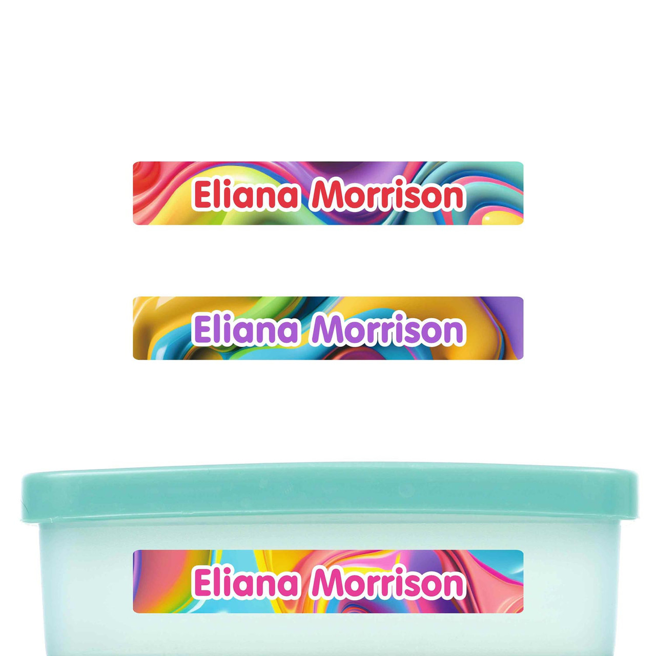 Skinny Name Labels | Chromatic Slim Rectangle Labels