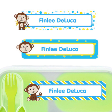 Monkeys Classic Name Stickers | Sticky Monkey Labels