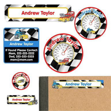 Race Car School Supply Labels | Labels for School Supplies