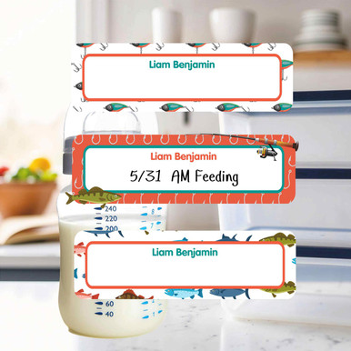 Fishing Custom Write On Labels | Bottle Labels Baby