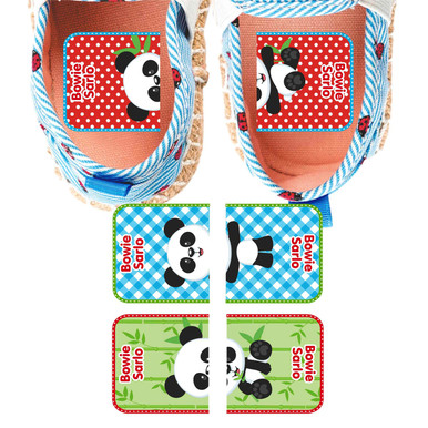 Pandas Teaching Shoe Stickers | Sticky Monkey Labels