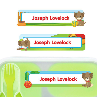 Puppies Children's Personalized Labels | Sticky Monkey